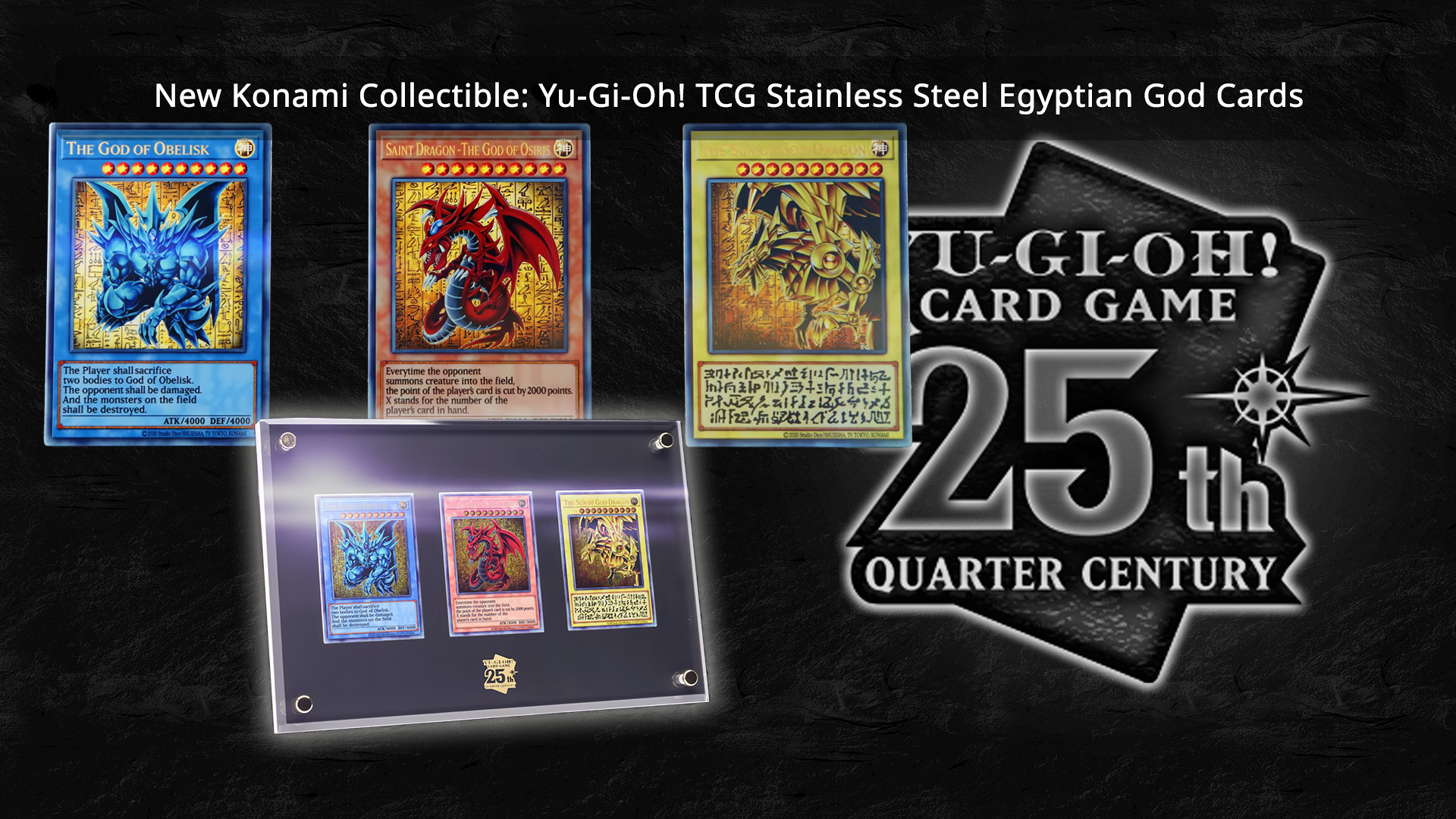New Konami Collectible: Yu-Gi-Oh! TCG Stainless Steel Egyptian God Cards | YuGiOh! World