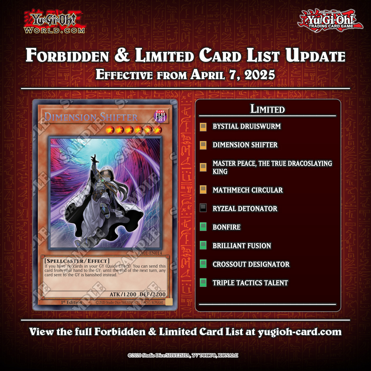 Yu-Gi-Oh! TCG Forbidden & Limited List Updated | YuGiOh! World